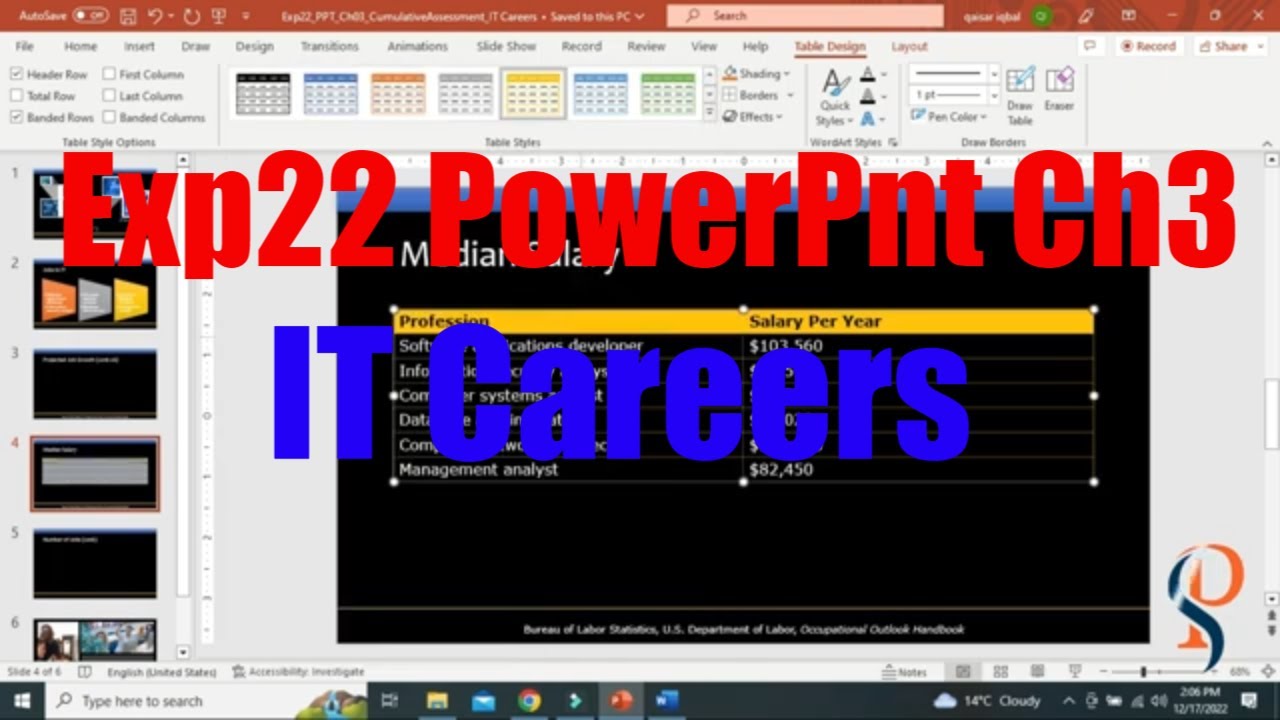 Exp22 Powerpoint Ch03 Cumulativeassessment It Careers Ppt Ch03 It