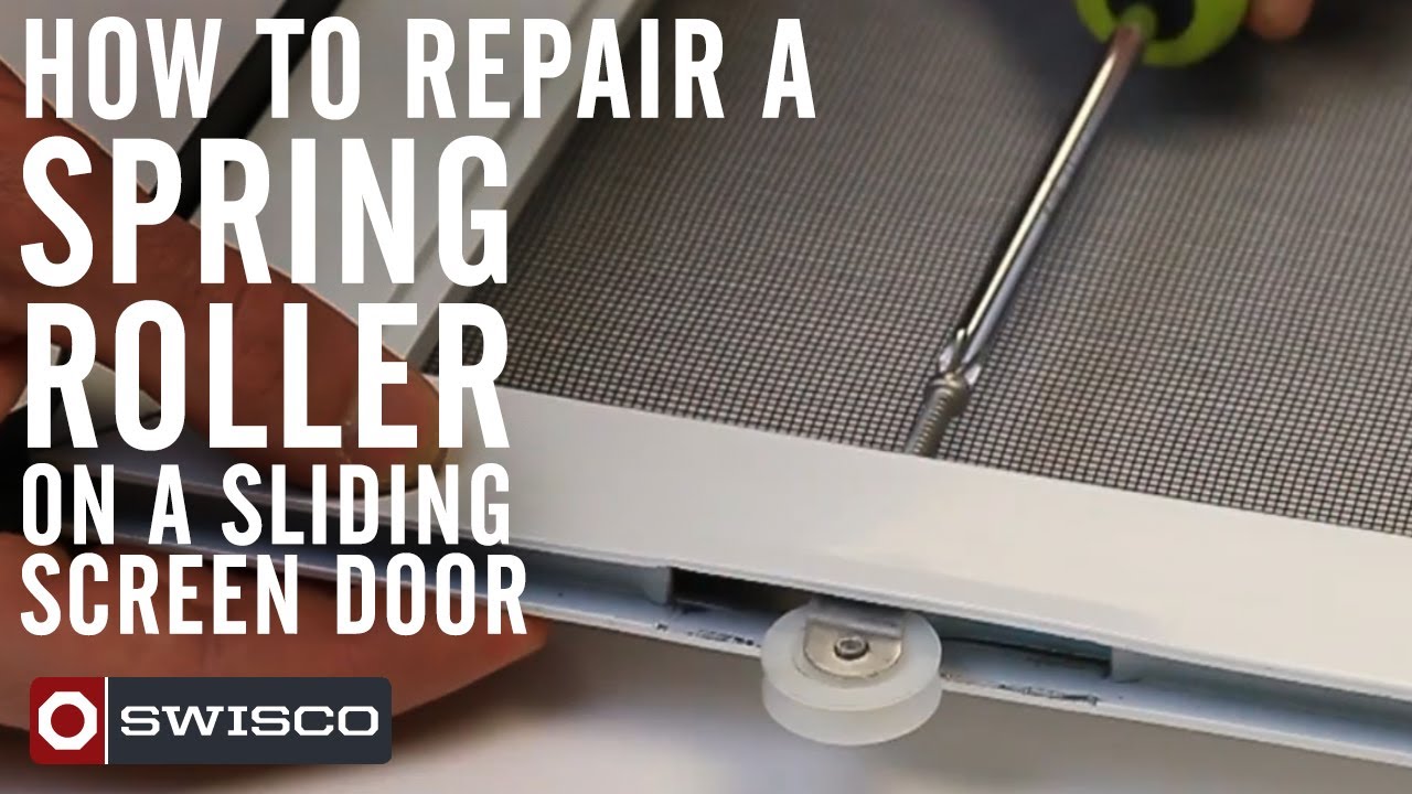 How To Repair A Spring Roller On A Sliding Screen Door Youtube