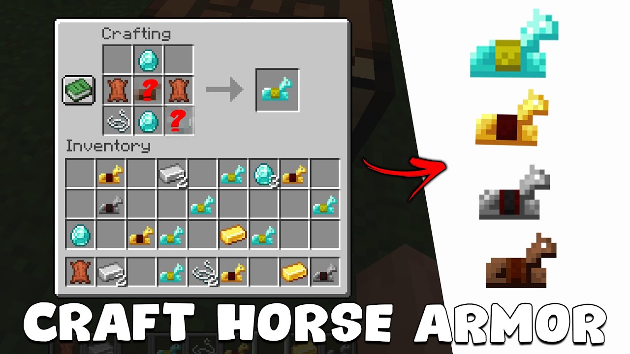 How To Craft Horse Armor In Minecraft All Editions Youtube