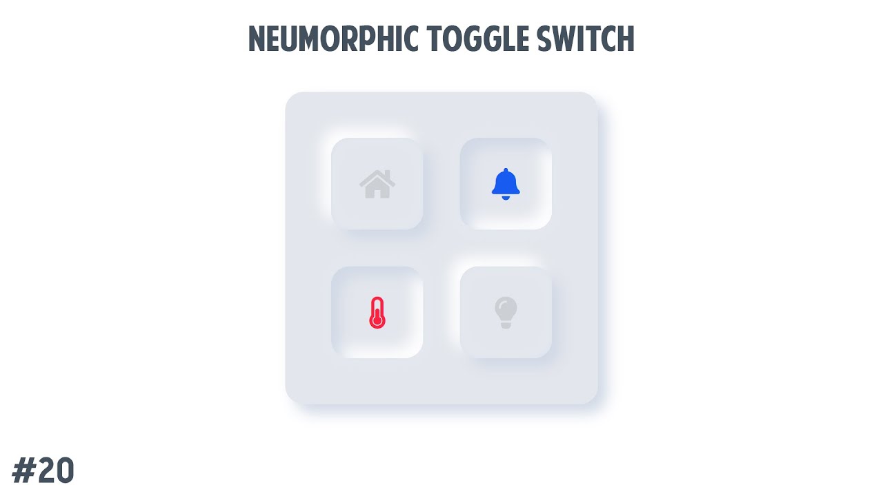 Neumorphic Toggle Switch Html Css Youtube