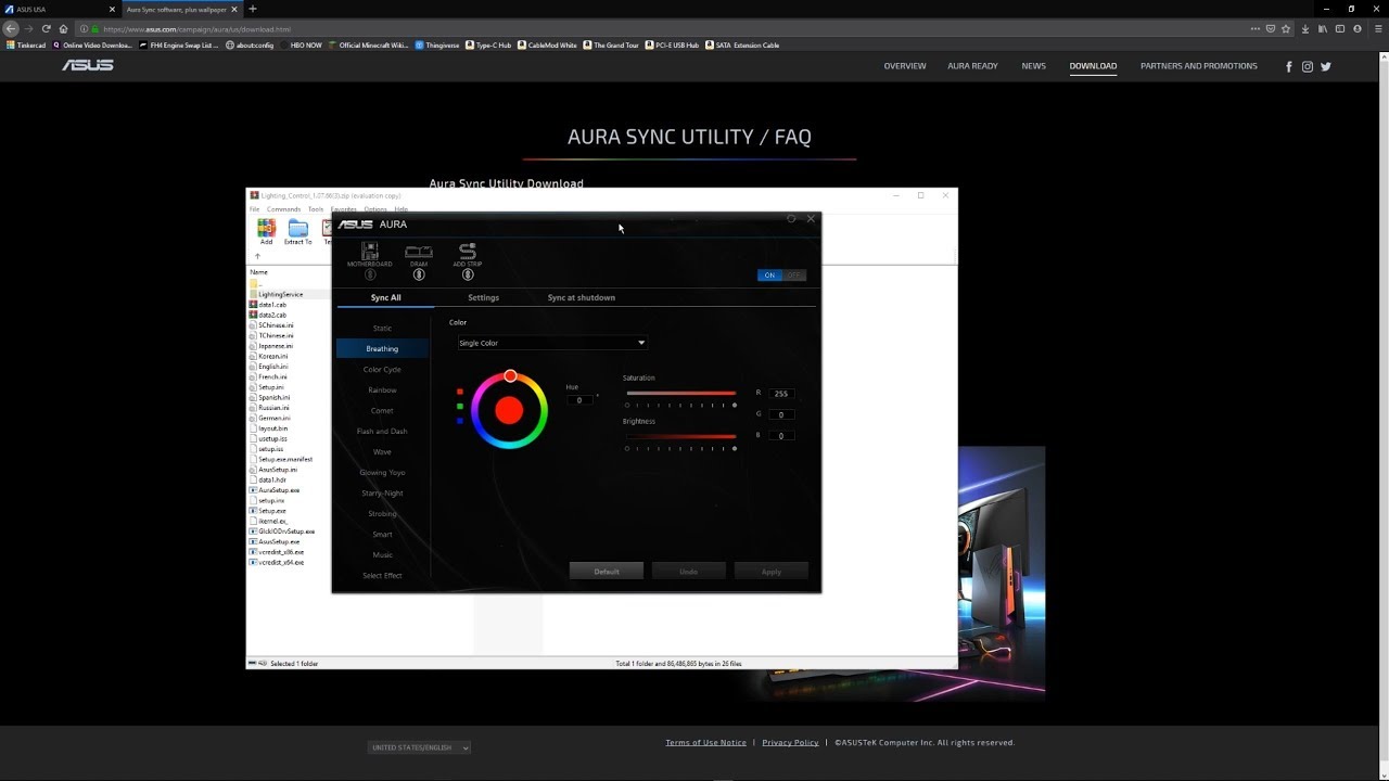 How To Install Asus Aura Youtube