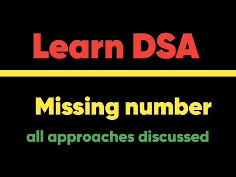 Leetcode Missing Number Youtube