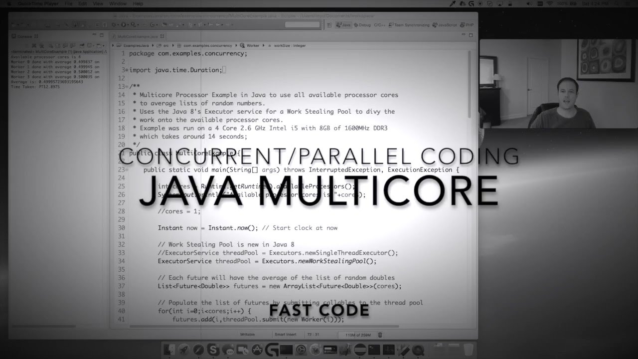 Java Multicore Concurrent Code Youtube