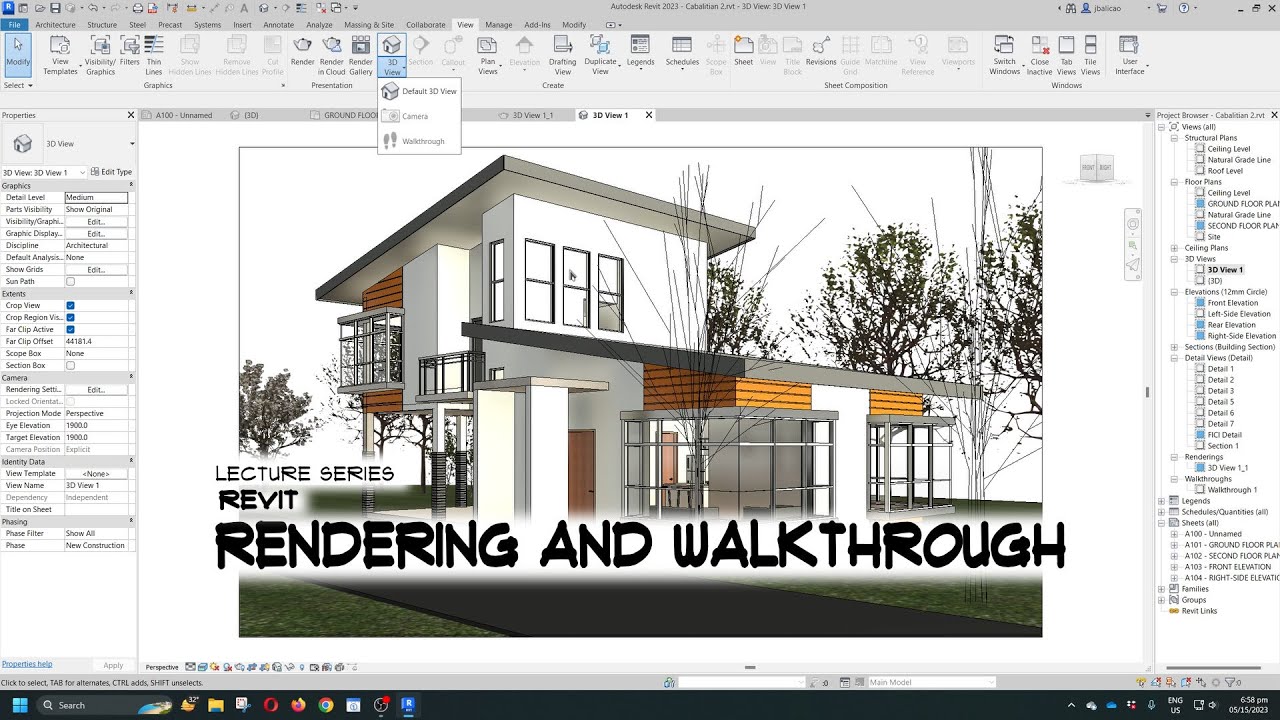 Revit Rendering And Walkthrough Youtube