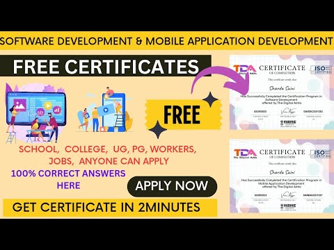 Software Development Free Certification Mobile Application