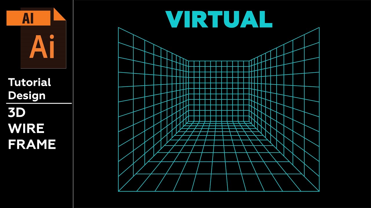 Adobe Illustrator Tutorial Design 3d Wireframe Youtube