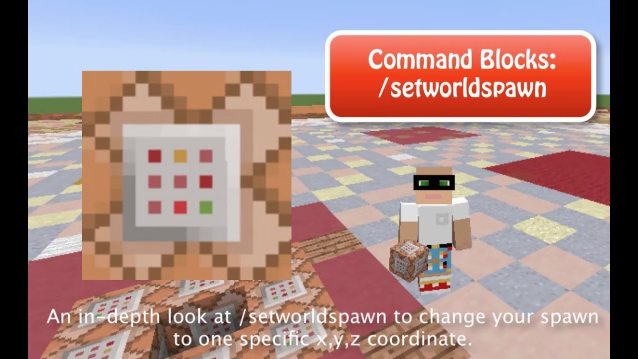 Minecraft Command Commands Blocks Tutorial Setworldspawn Youtube
