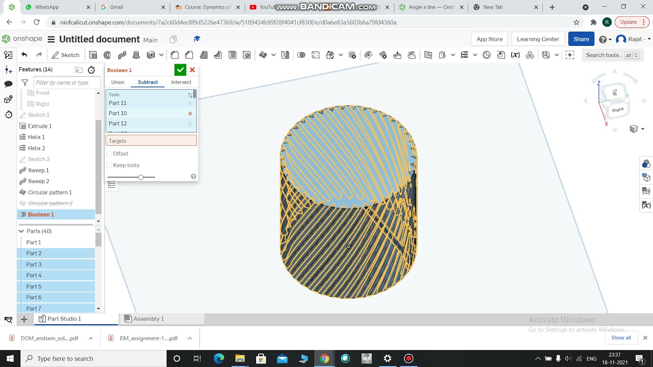 Knurling In Onshape Cad Tutorial Youtube