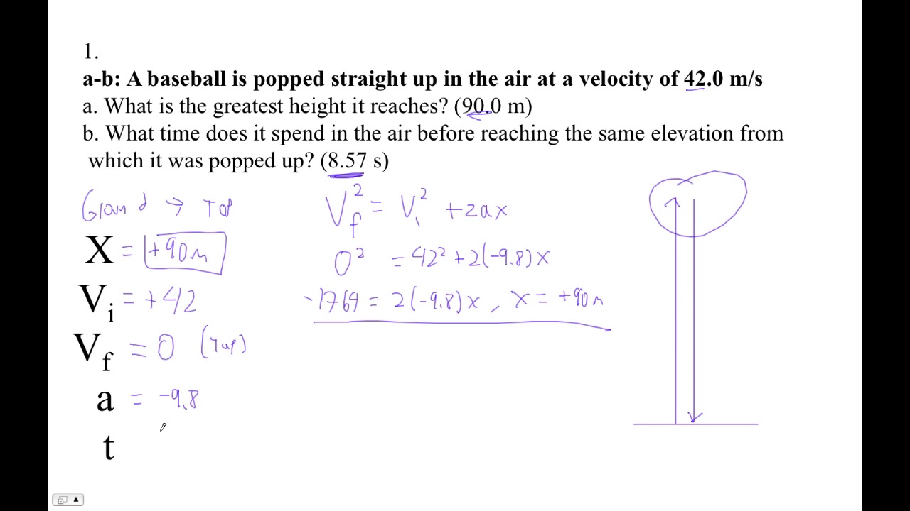 Free Fall Practice Problems Worksheet With Answers 13 Free Fall Math