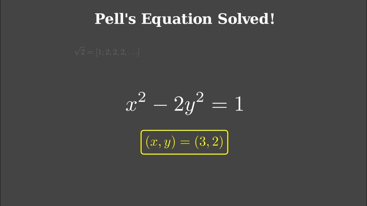 Solving Pell S Equation Step By Step Guide With Continued Fractions