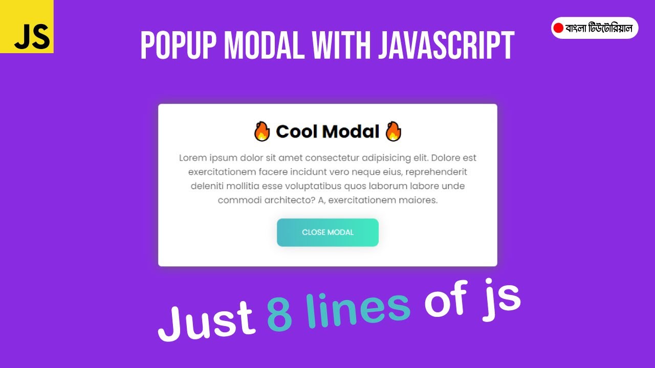Popup Modal Javascript Youtube