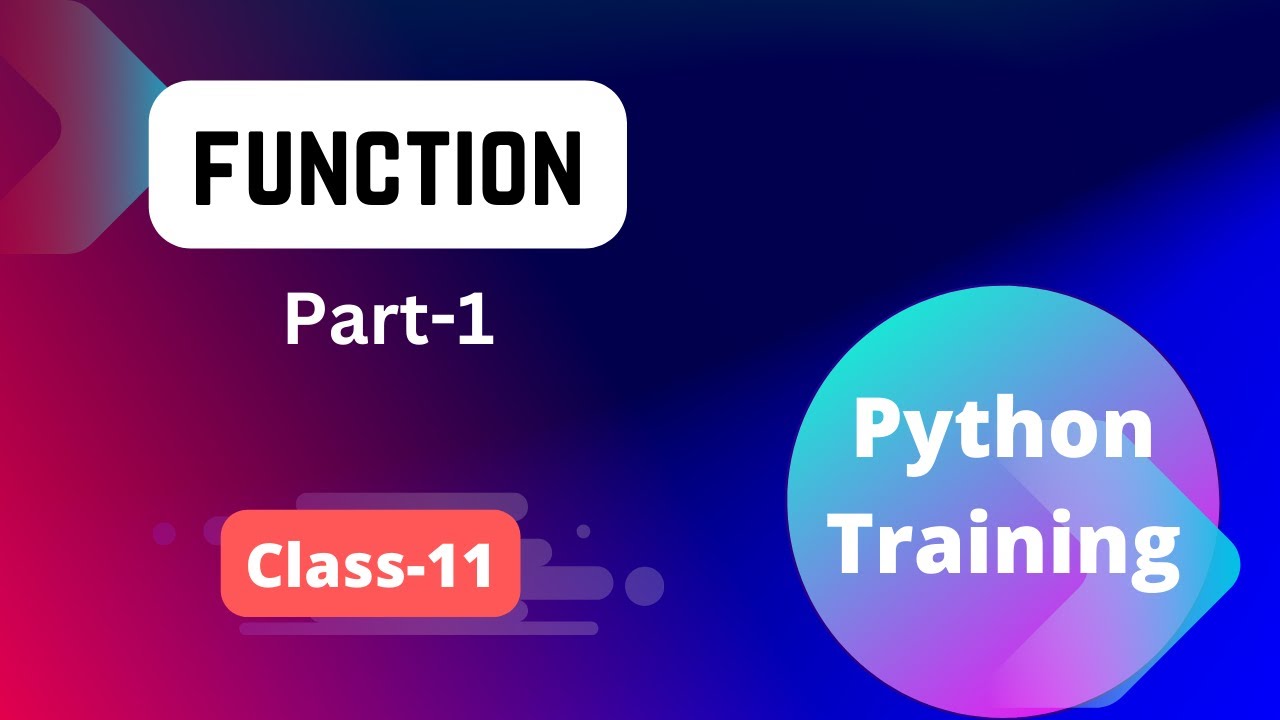 Python Class 11 Function Youtube