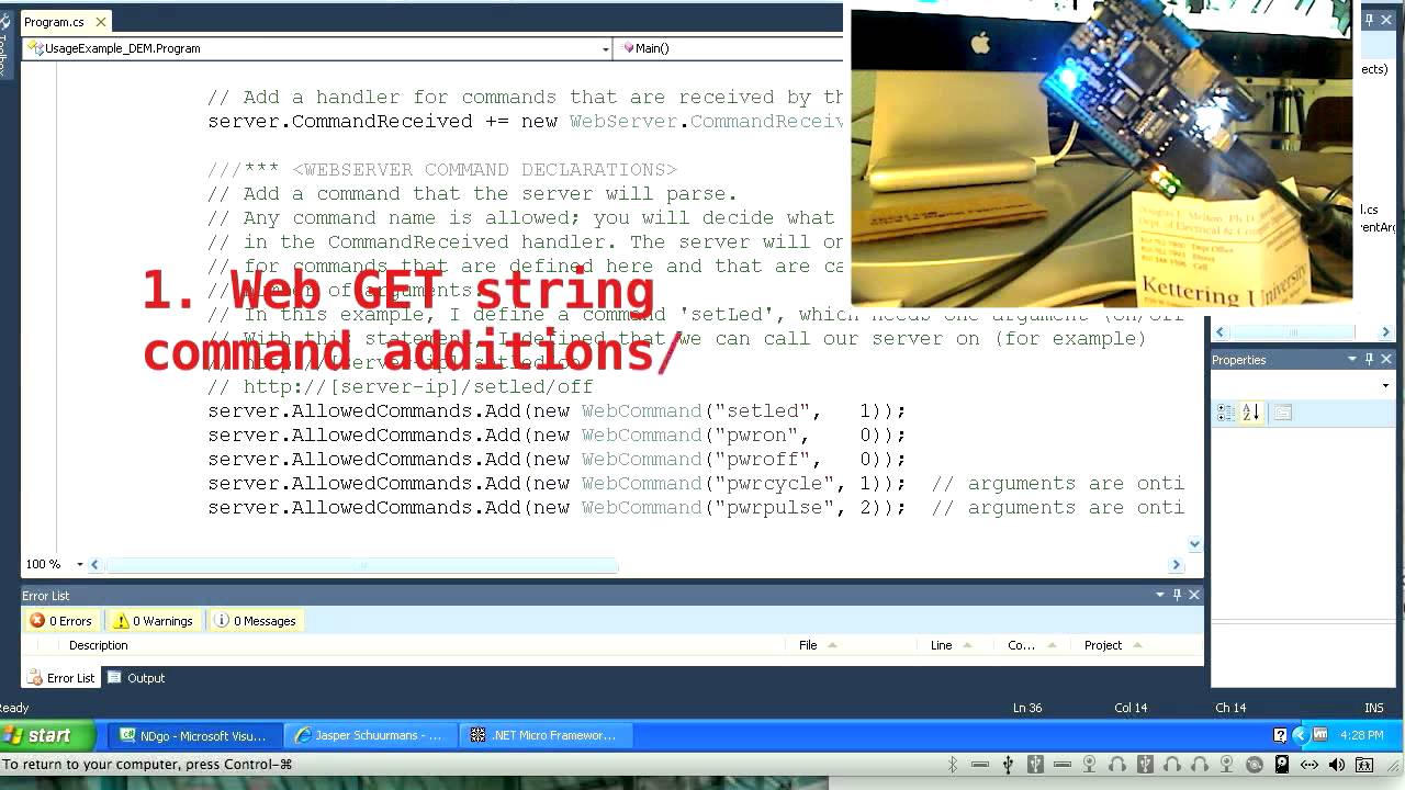 Netduino Plus Dynamic Power Webserver Intro Youtube
