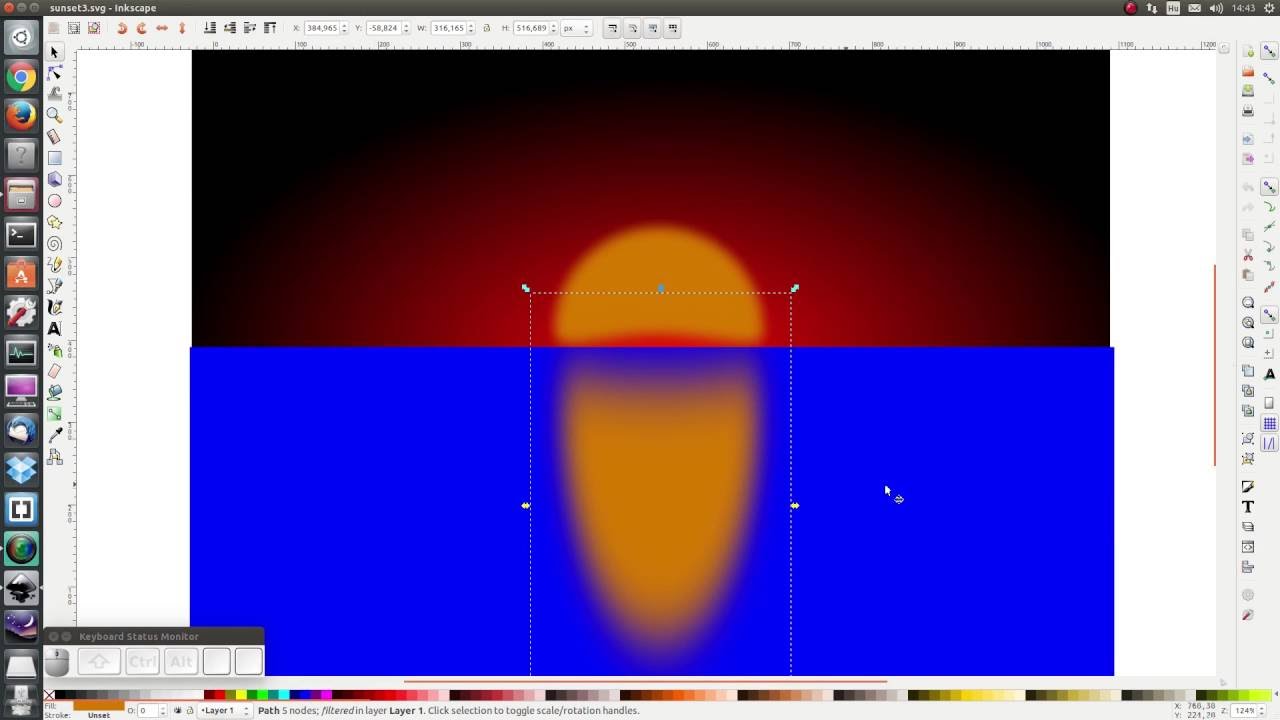 Inkscape Drawing A Sunset 3 Youtube