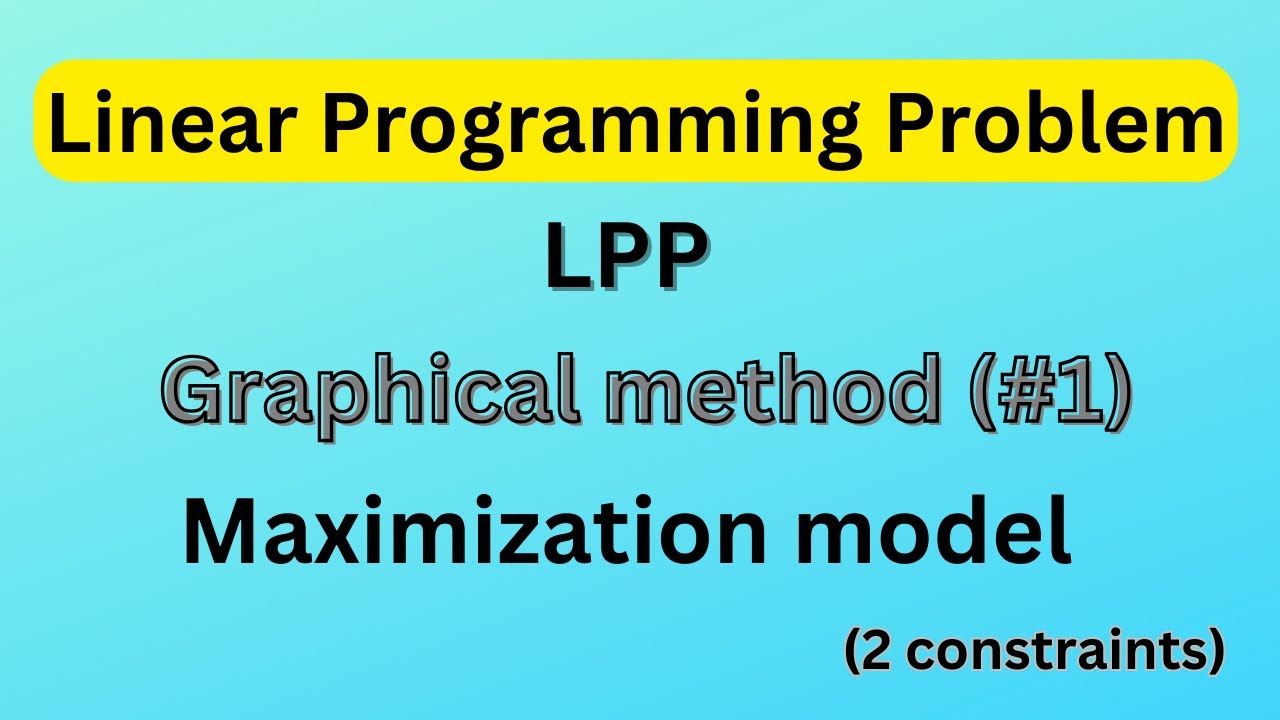 Lpp Components Methods Graphical Method Maximization 2
