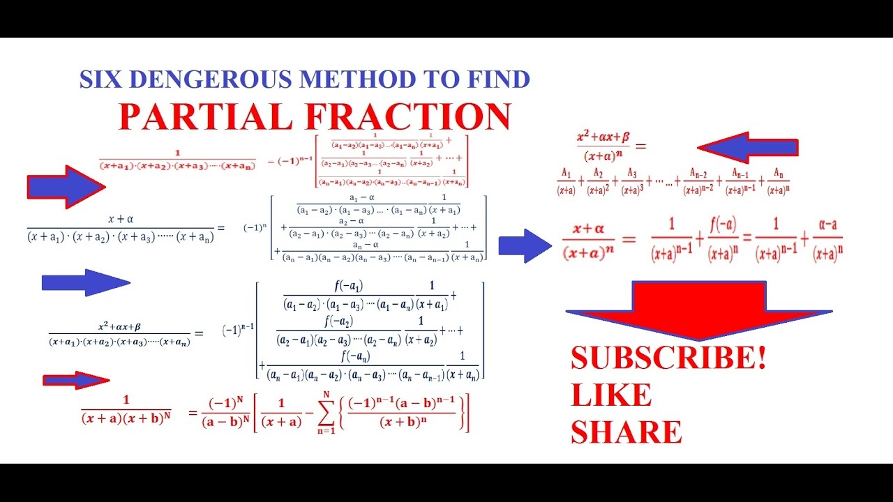 Decomposition Of Partial Fraction Old And New Method Short Cut Trick