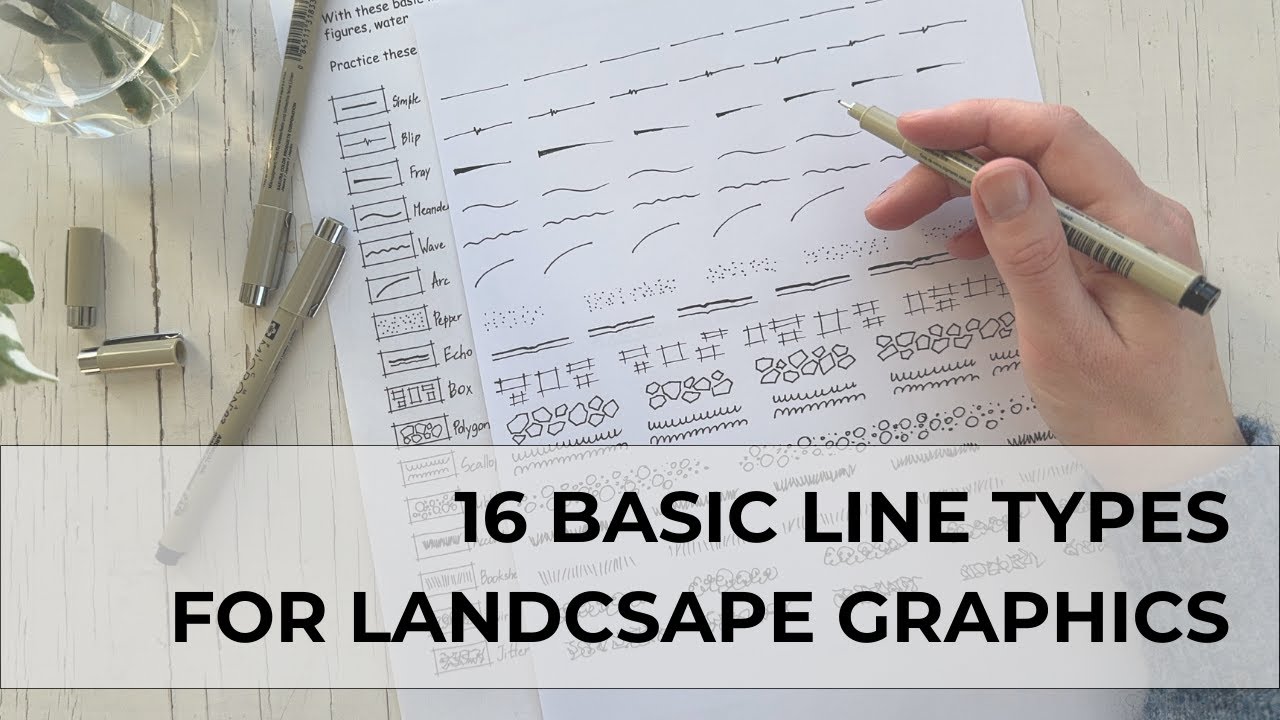 Landscape Graphics For Beginners Basic Line Types Youtube