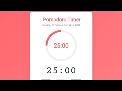 Pomodoro Timer Using Html Css Javascript Productivity App Project