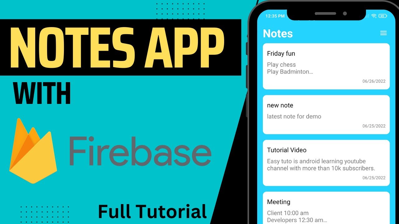 Notes App With Firebase Android 2024 Youtube