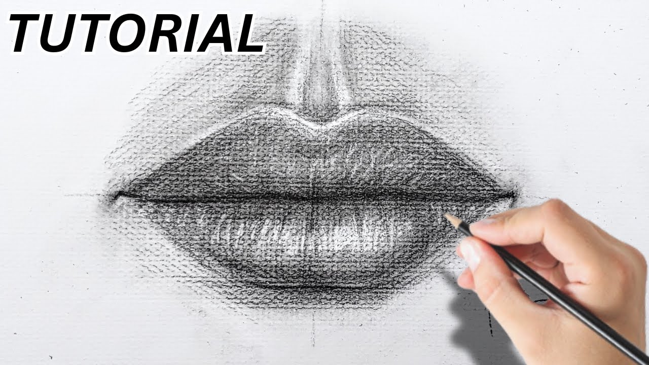 How To Draw And Shade Realistic Lips Step By Step Tutorial For