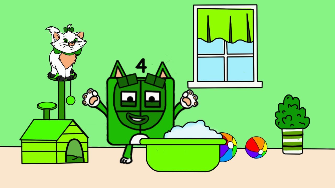 Cat Numberblocks Takes Care Of Cats Numberblocks Fanmade Coloring Story ...