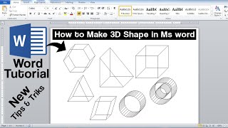 How To Make 3d Shapes In Microsoft Word 3d Shapes In Word How To Make