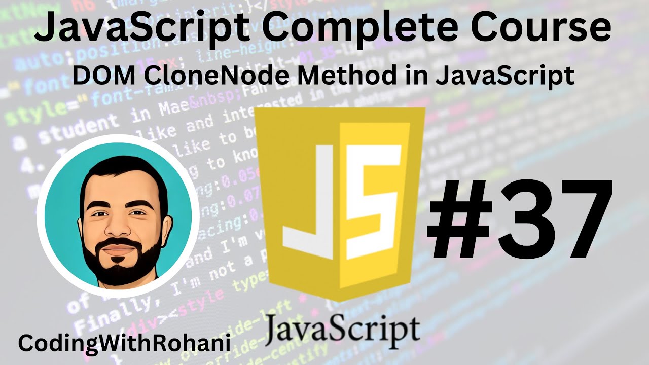 Javascript Complete Course 37 Dom Clonenode Method