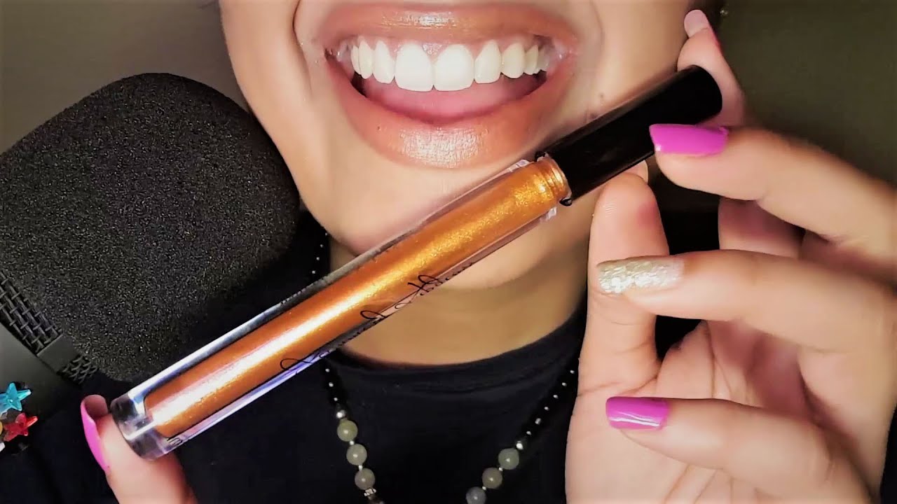 Asmr Whispering Lip Gloss Application Intense Sounds And Mouth Sounds