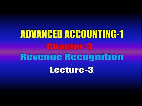 Advanced Accounting 1 Revenue Recognition Advanced Accounting 1