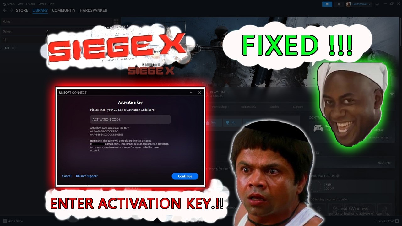 How To Fix Ubisoft Activation Key Issue Rainbow Six Siege X Steam