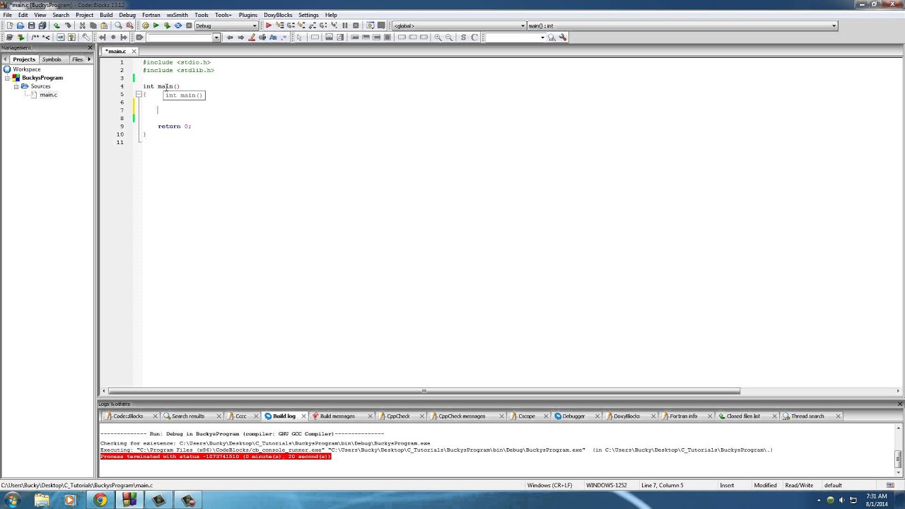 C Programming Tutorial 7 Variables Youtube
