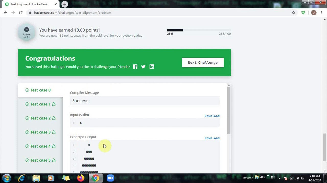 Text Alignment Python 3 Hackerrank Youtube