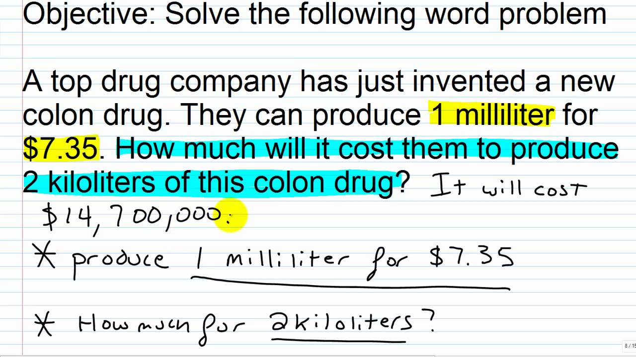 How To Solve Unit Conversion Word Problems Youtube