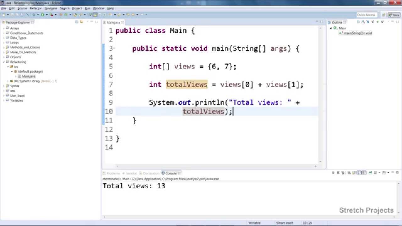 Learn Java 14 Tutorial Refactoring Youtube