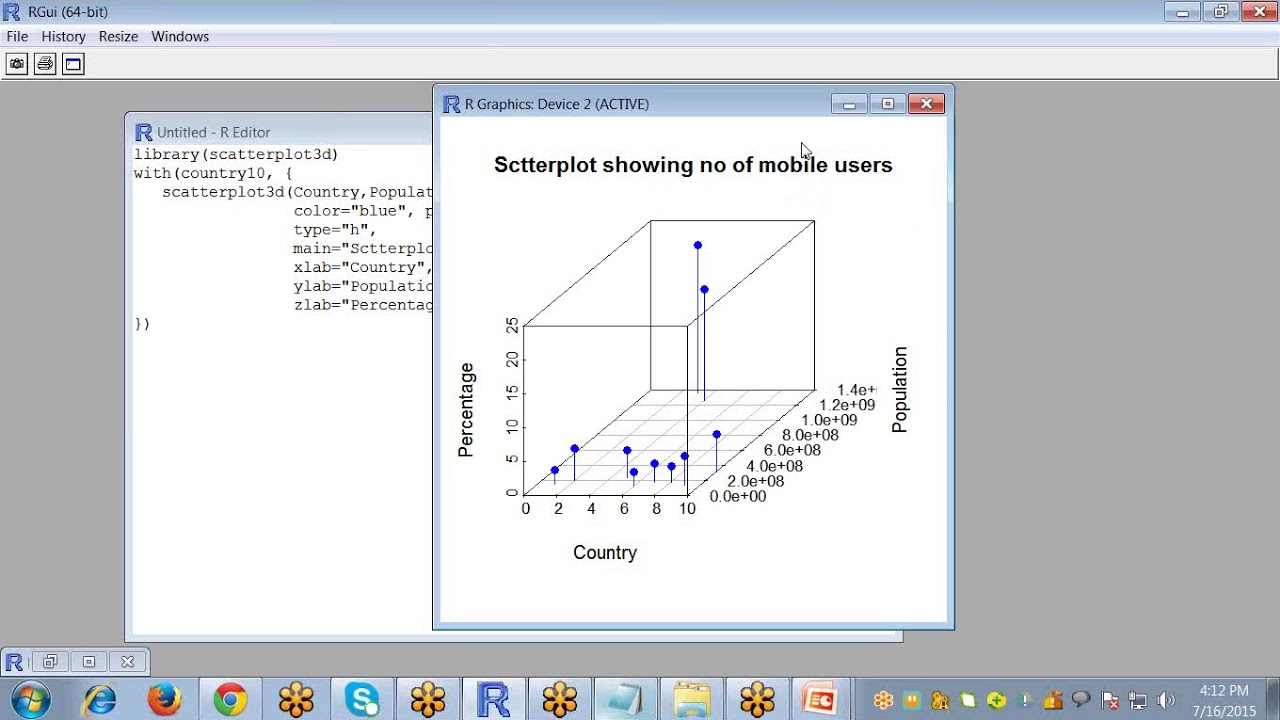 R Programming 3d Scatter Plots Youtube