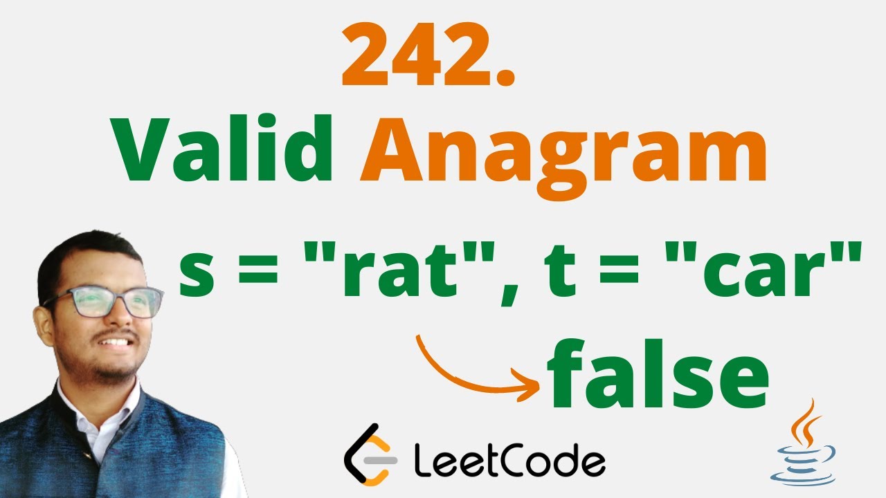242 Valid Anagram Java Leetcode Hindi Youtube