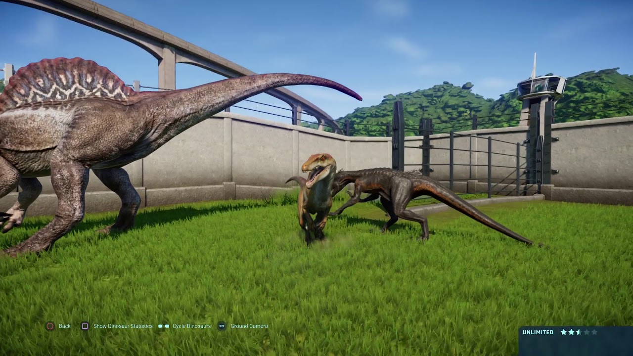 Jurassic World Evolution Spinoraptor Size Comparison Youtube