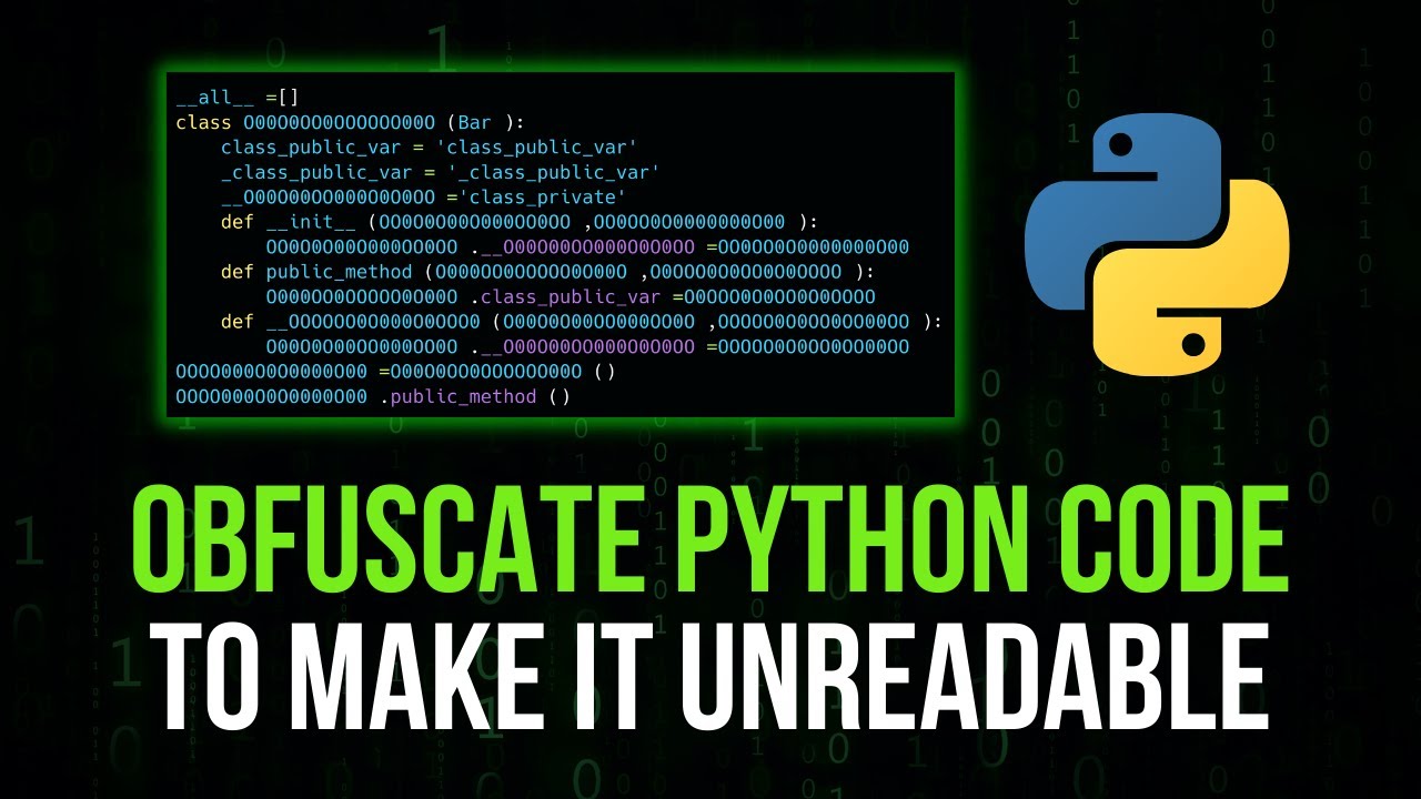Obfuscate Python Code For Code Privacy Youtube