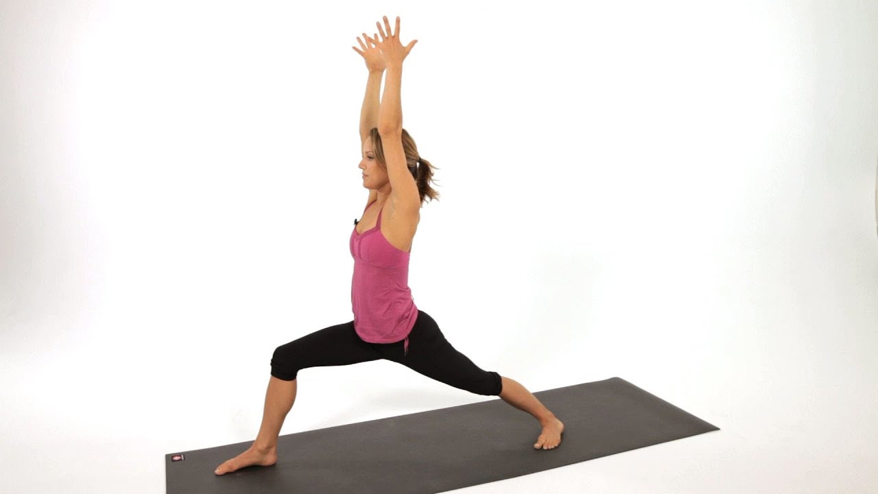 How To Do A Warrior One Yoga Youtube