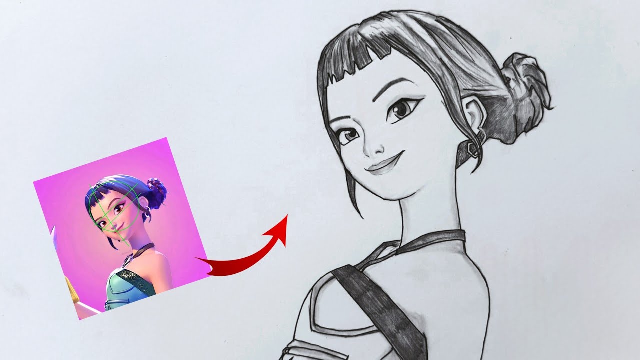 How To Draw Zoey From Kpop Demon Hunters Step By Step Youtube