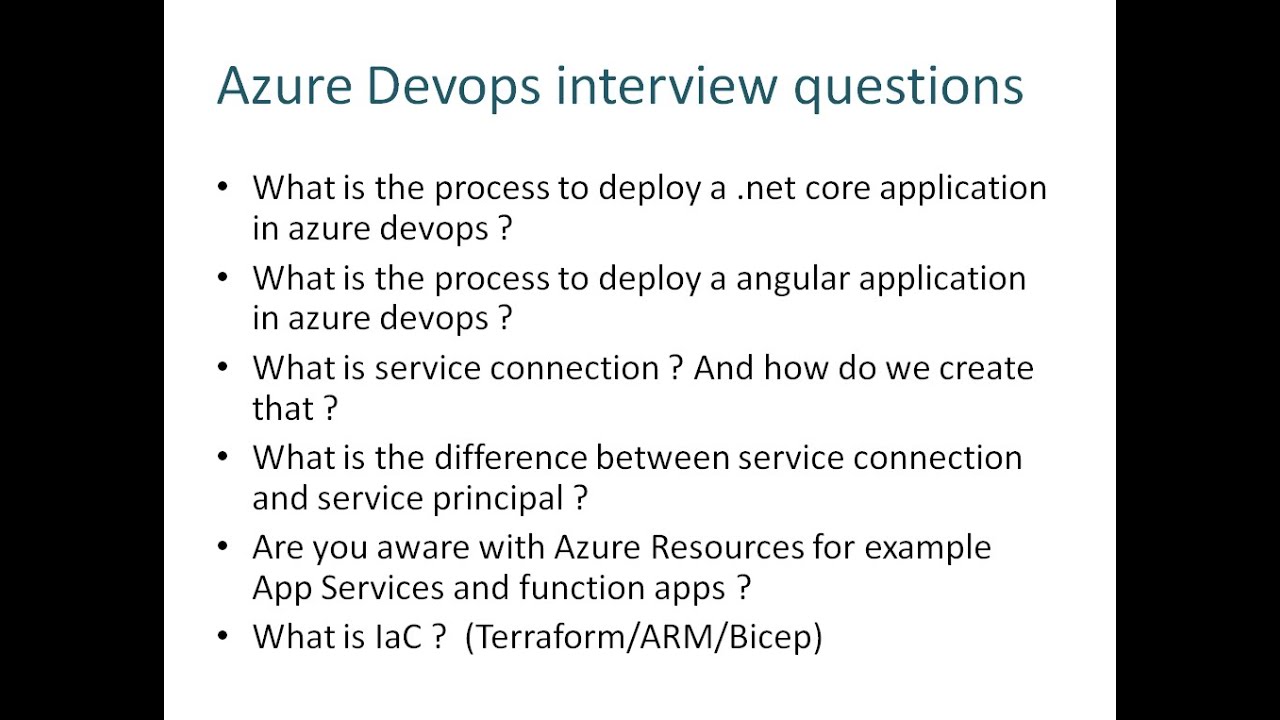 Azure Devops Interview Questions Azure Devops Practical Questions