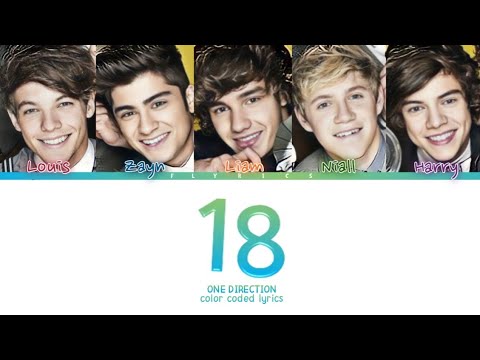 One Direction 18 Lyrics Color Coded Lyrics Youtube