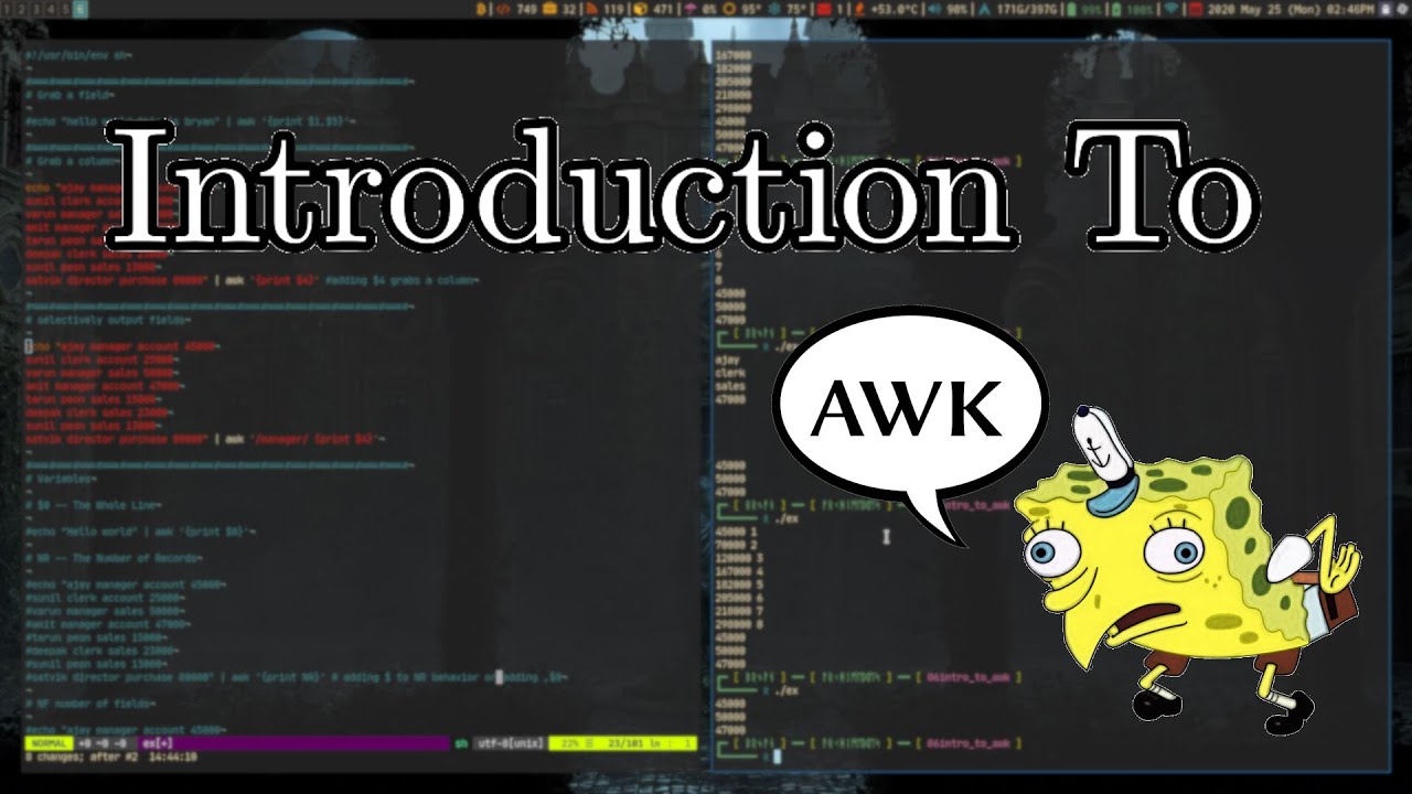 How To Use Awk Tutorial Youtube