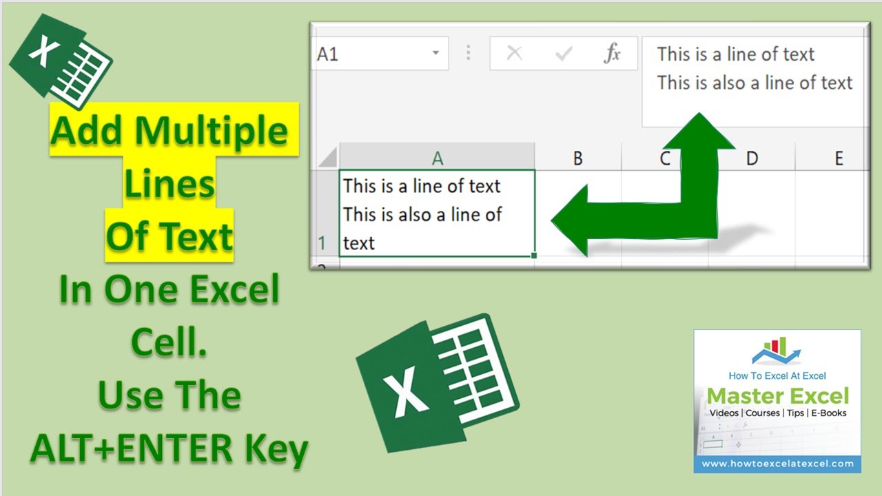 How To Create Multiple Lines In One Excel Cell Printable Forms Free