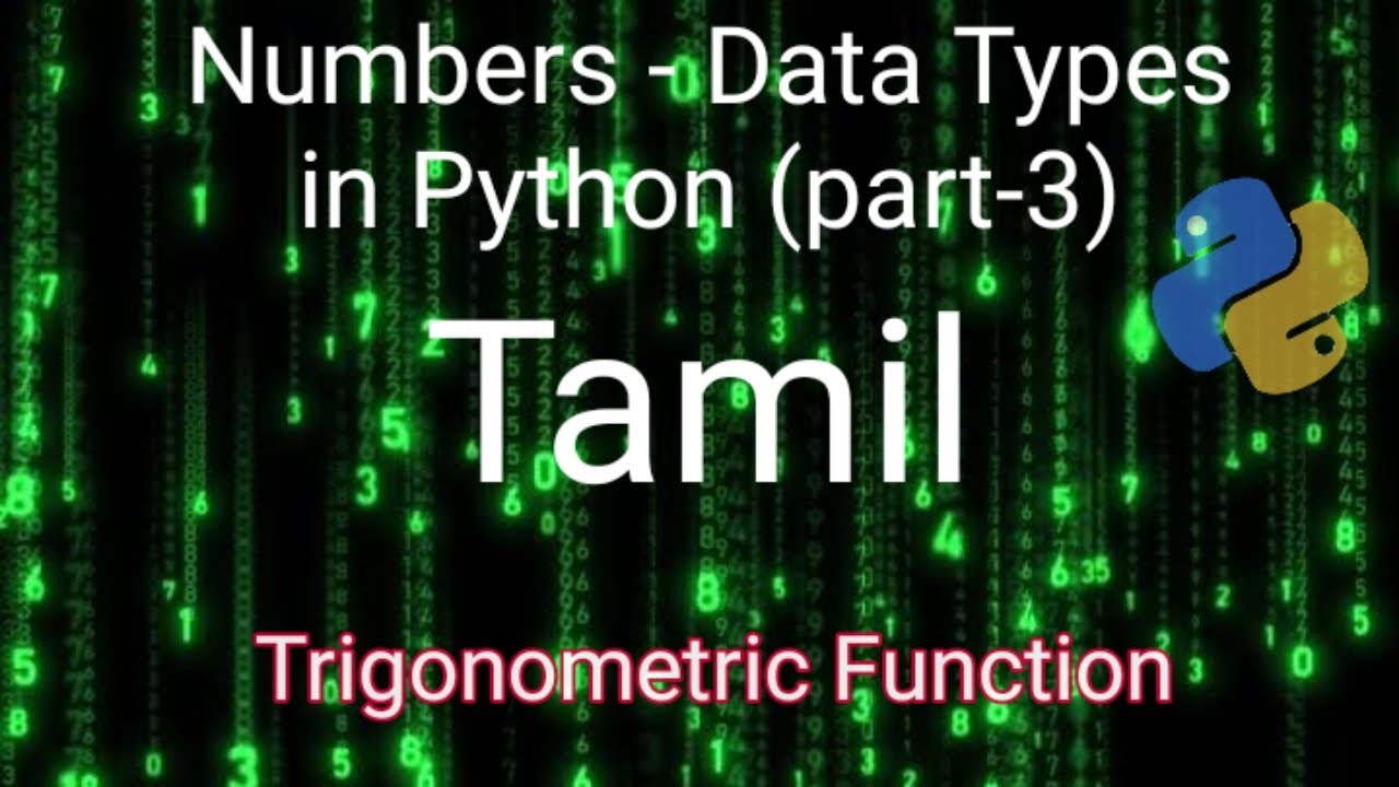 9 Basics Of Python For Beginners Tamil Numbers Data Type In Python