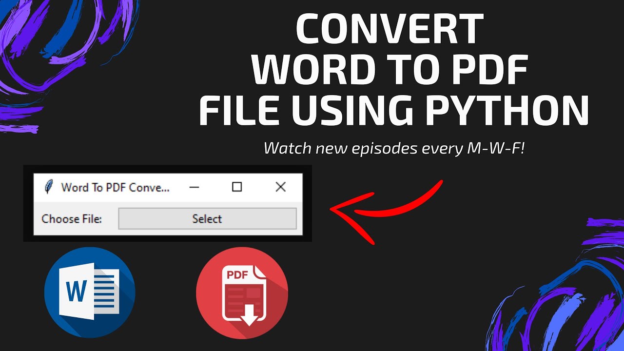 Python Convert Word To Pdf Using Python Gui Youtube