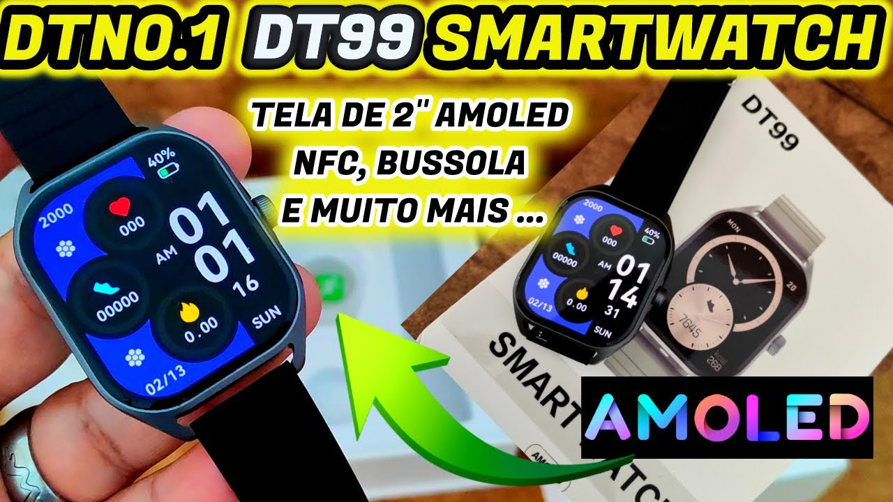 Dtno 1 Dt99 Smartwatch Primeiras Impressões Unboxing E Apresentação