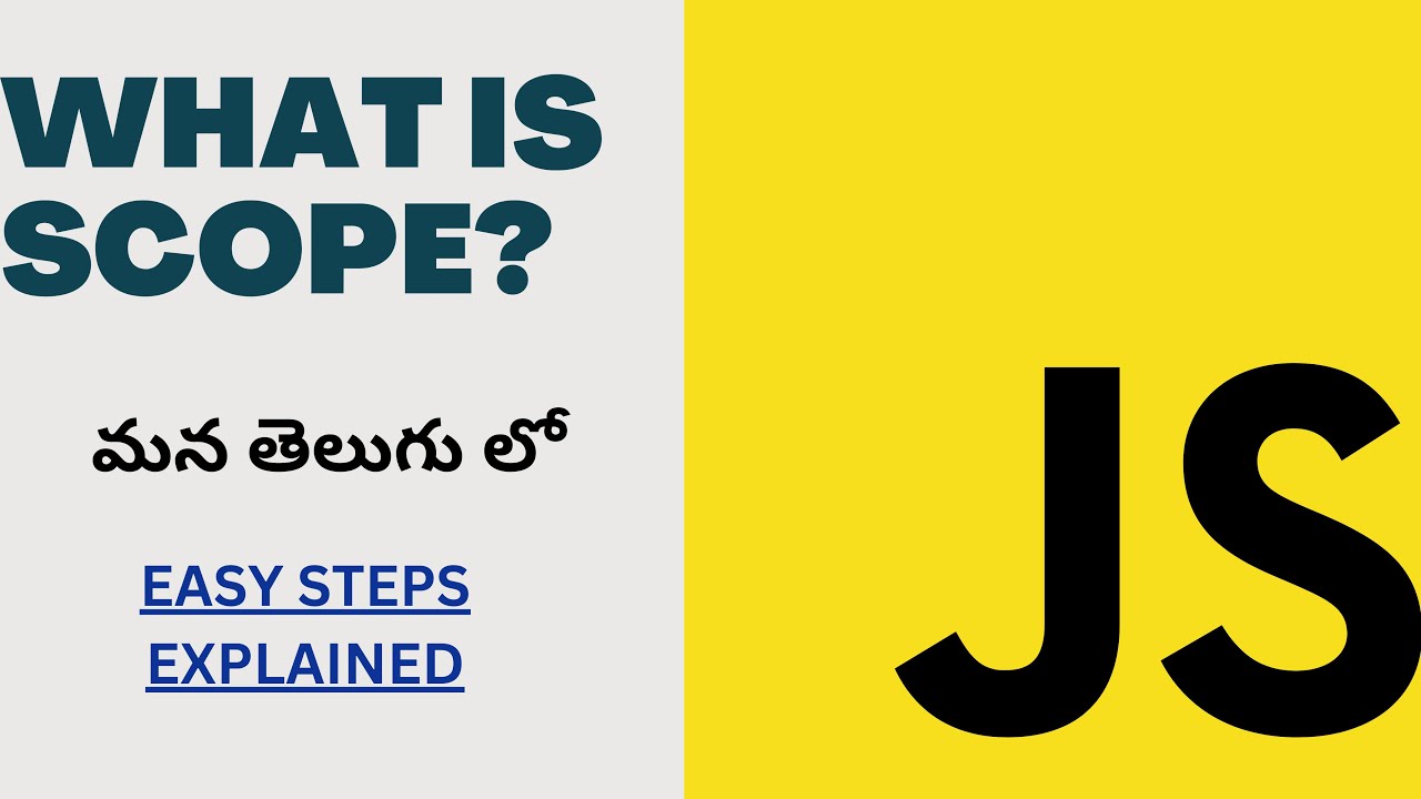 40 How To Use Scope In Javascript Weekendcodingintelugu Youtube