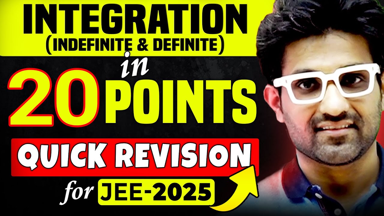 Jee Main Indefinite Definite Integration Quick Revision Youtube