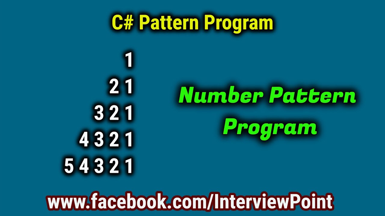 C Number Pattern Program Number Pattern Program In C Net